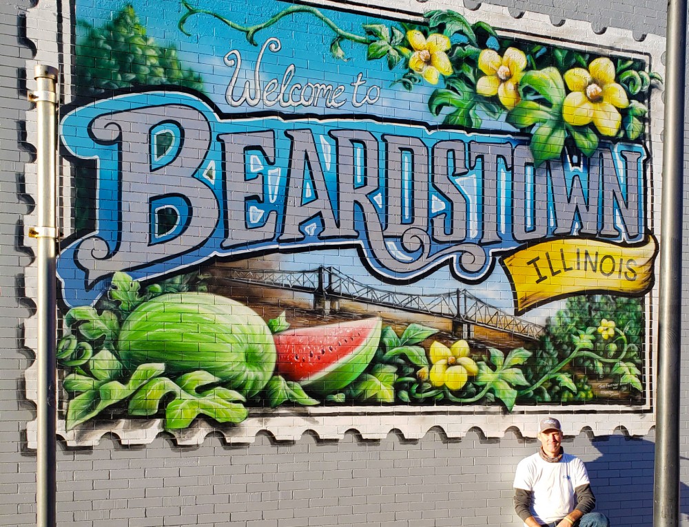 Corn Silo Advertisement Mural – Webster City, Iowa – Free Sky Studios